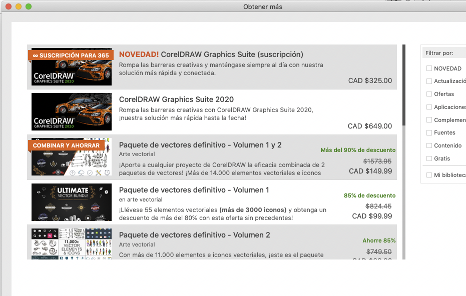 Coreldraw Ayuda Adquirir Aplicaciones Filtros De Conexión Y Contenido