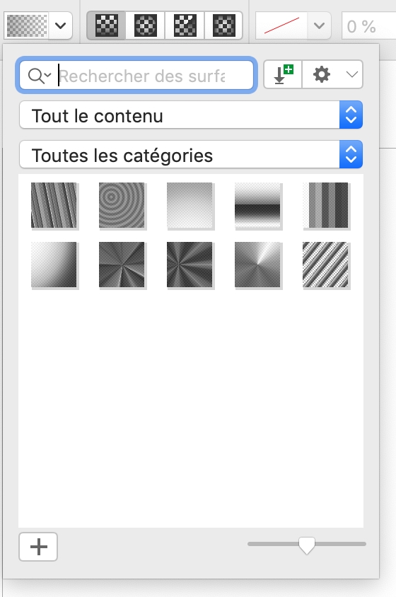 CorelDRAW Aide | Rechercher et afficher des surfaces et des transparences