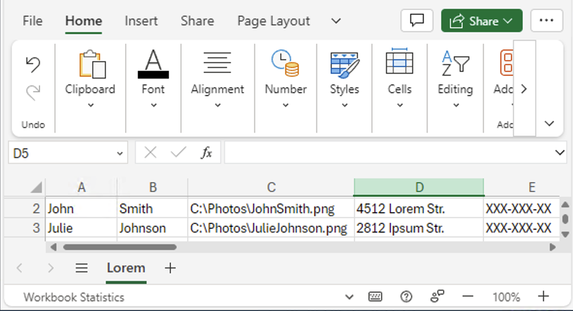 CorelDRAW Help | Prepare a data source file