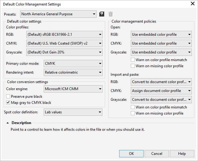 CorelDRAW Help | Getting started with color management in CorelDRAW