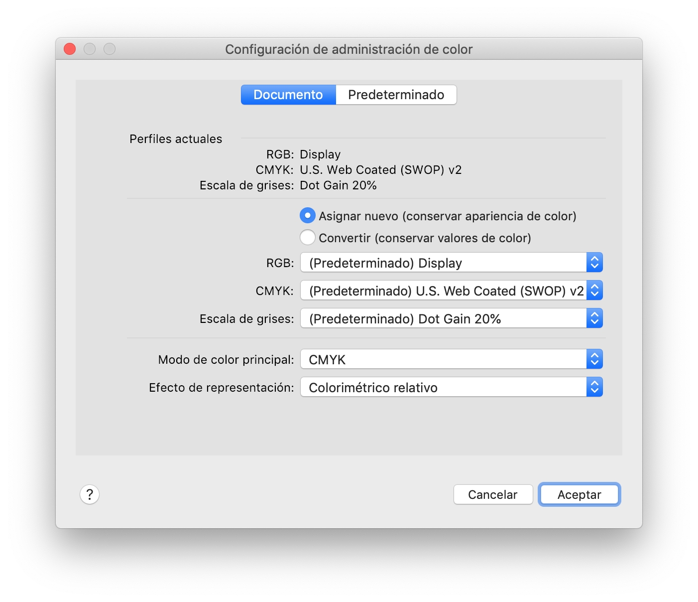 CorelDRAW Ayuda | Procedimientos iniciales con la administración de color
