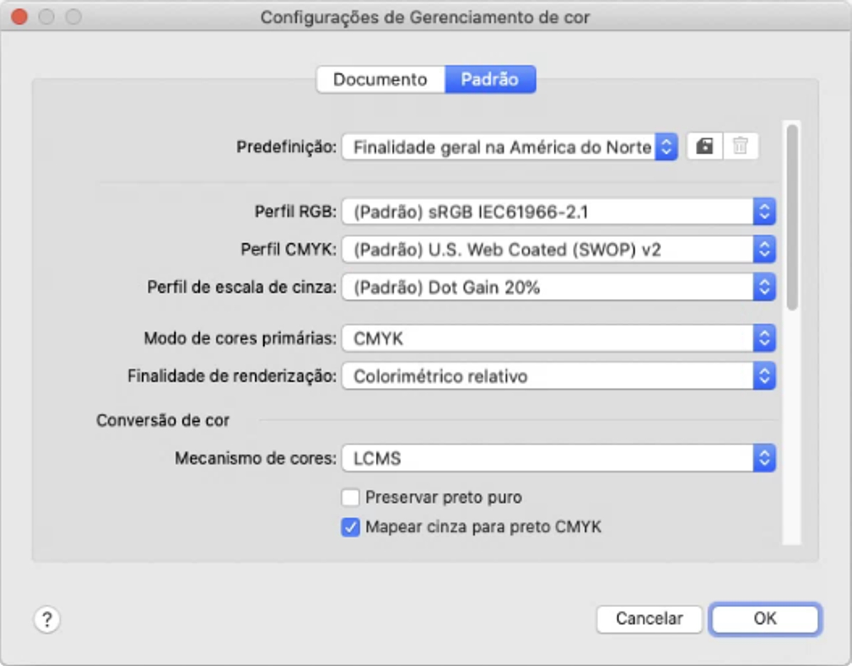 CorelDRAW Ajuda | Como começar com gerenciamento de cores
