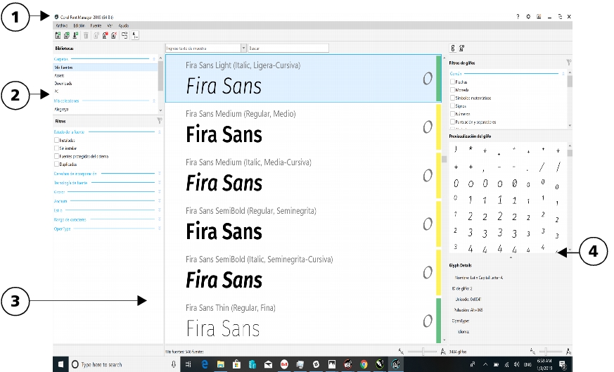 Corel Font Manager Ayuda | Explorar Corel Font Manager