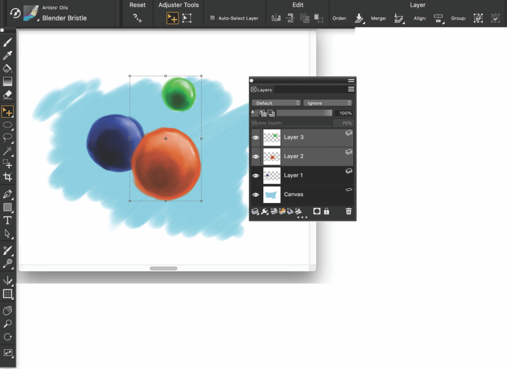 Corel Painter Help | Transforming layers